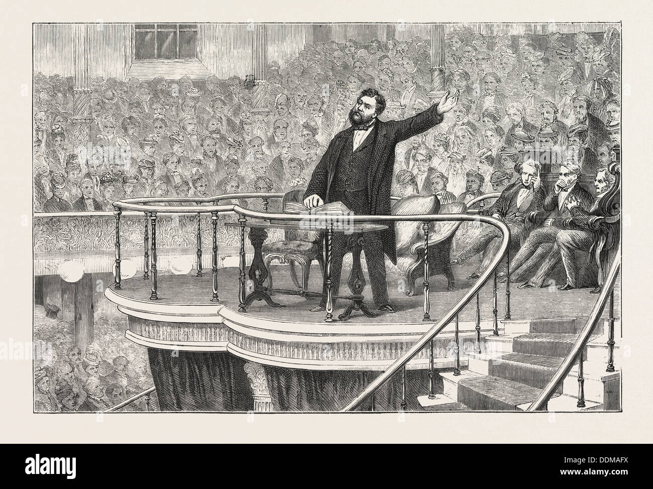 The south London tabernacle, mr. C.H. Spurgeon preaching on Sunday ...