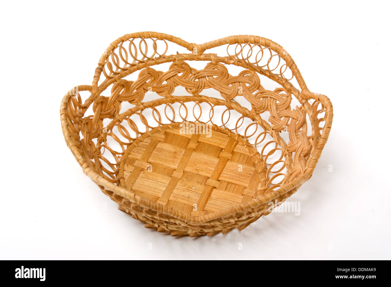 empty basket isolated on a white background Stock Photo - Alamy