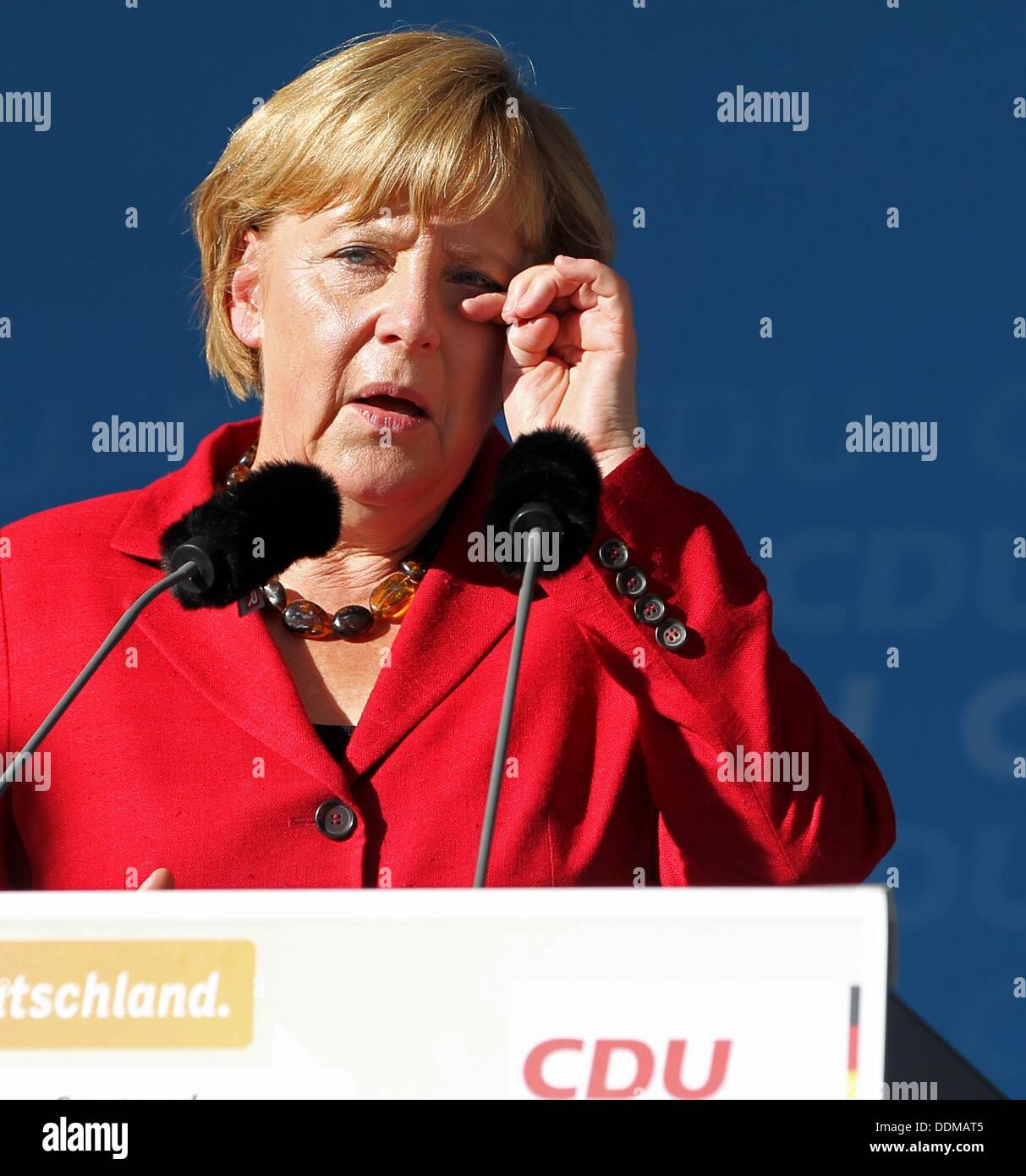 Trier, Germany. 04th Sep, 2013. German Chancellor Angela Merkel ...