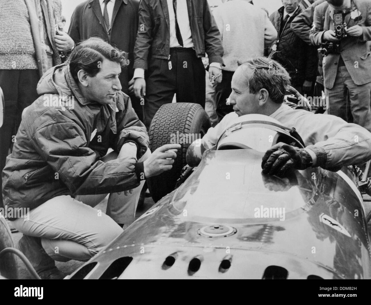 John Surtees in his Ferrari, c1963-c1966. Artist: Unknown Stock Photo - Alamy