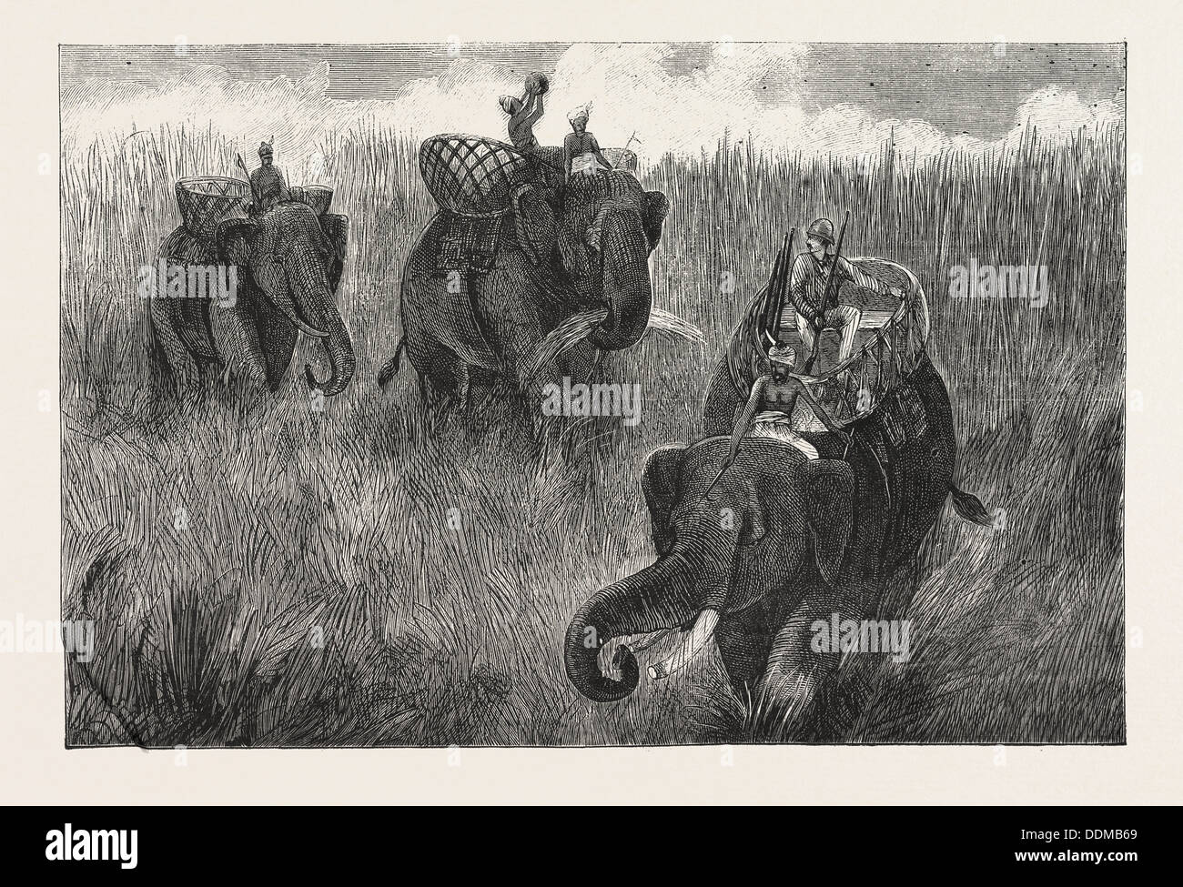LIFE IN INDIA: TRAVELLING IN BURMA, ENGRAVING 1876 Stock Photo - Alamy