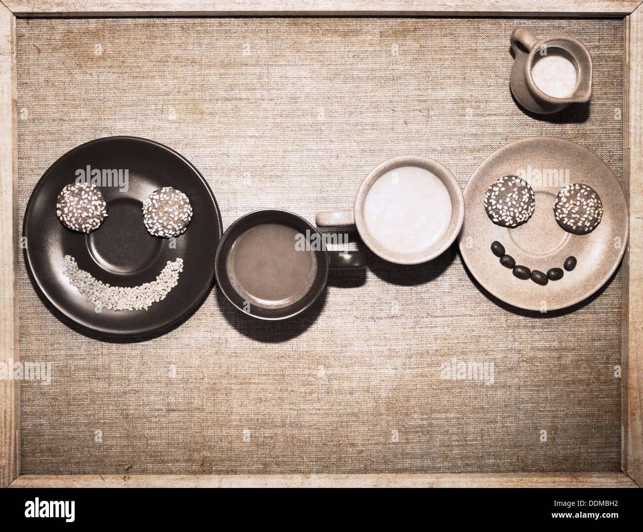 drinking coffee, happiness Stock Photo - Alamy