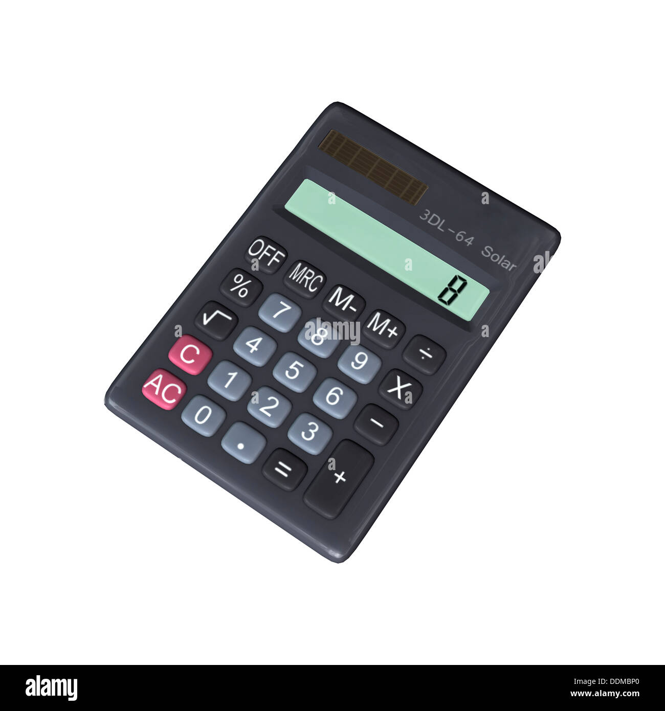 3D digital render of a calculator isolated on white background Stock ...