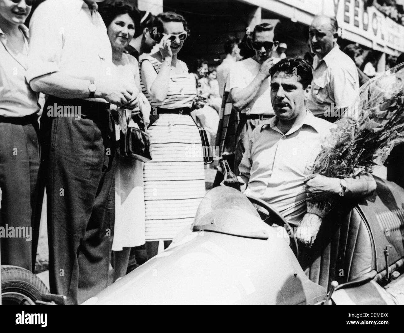 John Cooper, winner of Formula 3 race at Rouen, 1952. Artist: Unknown ...