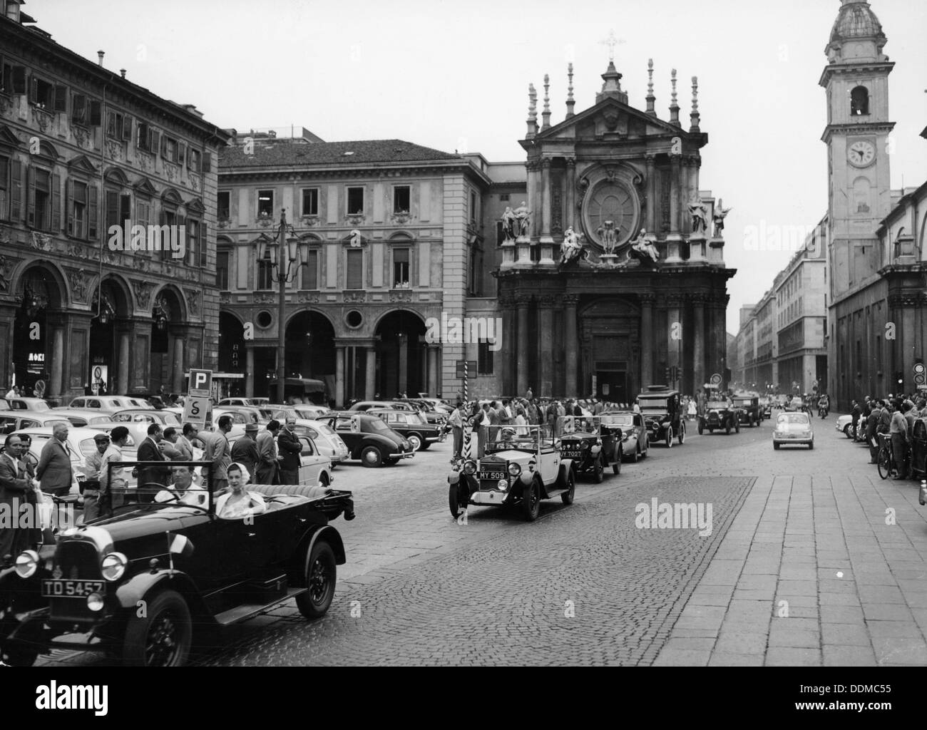 Fiats at a rally, Turin, Italy, c1960. Artist: Unknown Stock Photo - Alamy