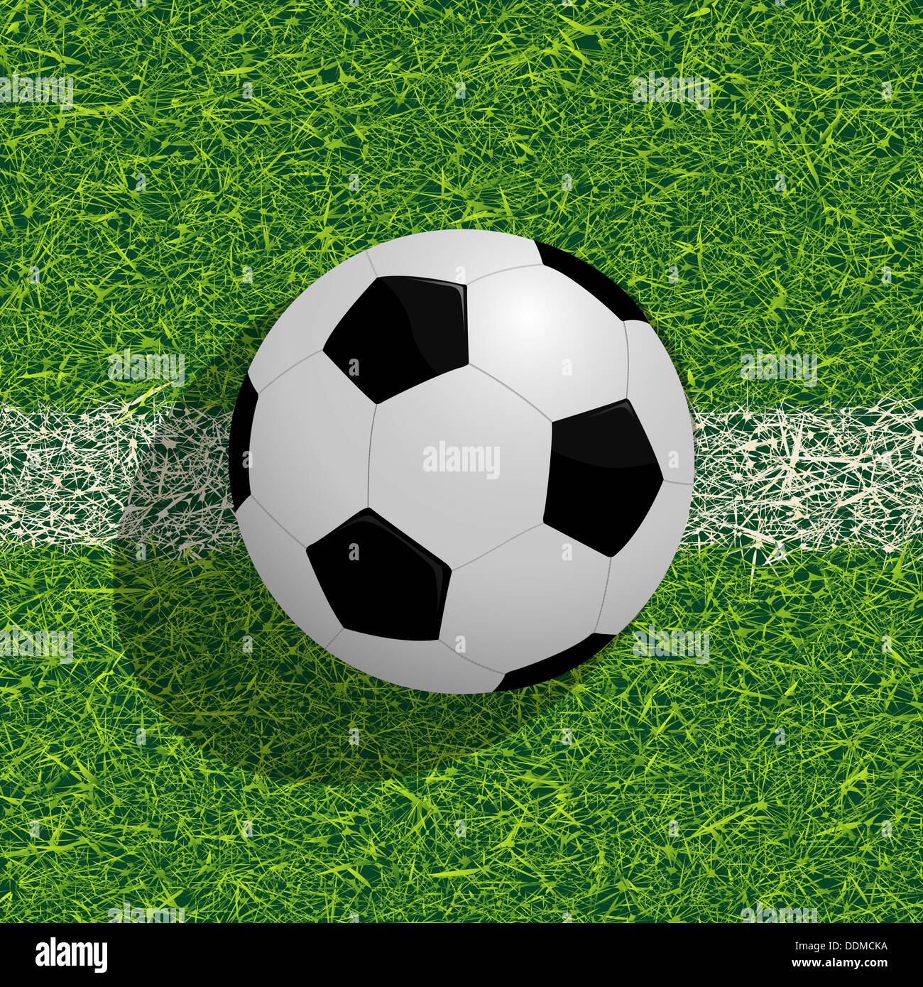 Realistic soccer ball on the field, football background Stock Photo - Alamy