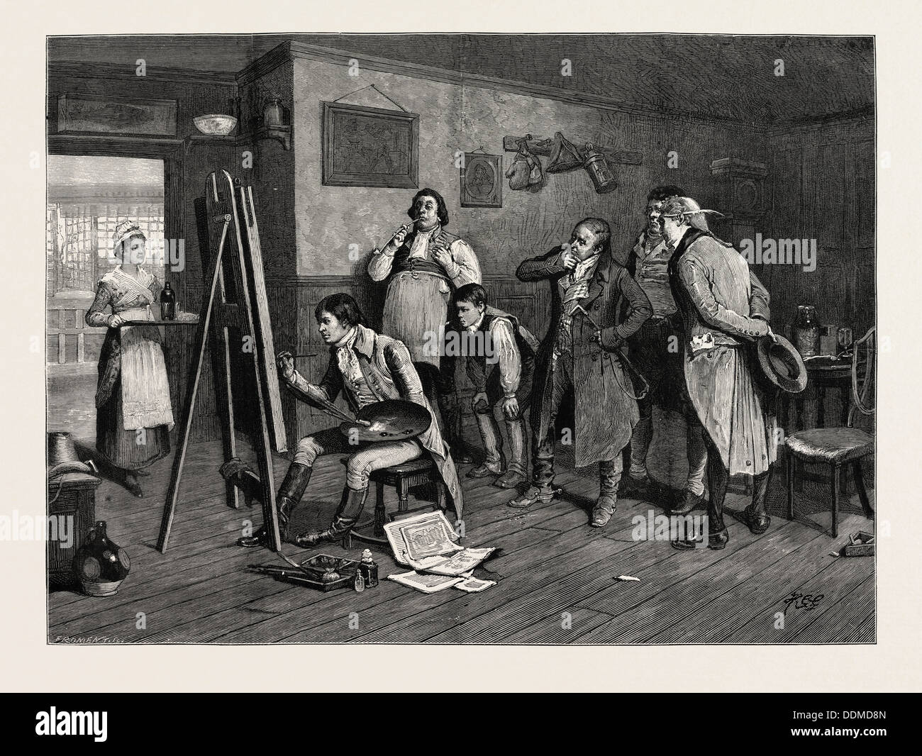 A NEW SIGN FOR AN OLD SCORE FROM THE PAINTING BY H.G. GLINDONI Stock ...