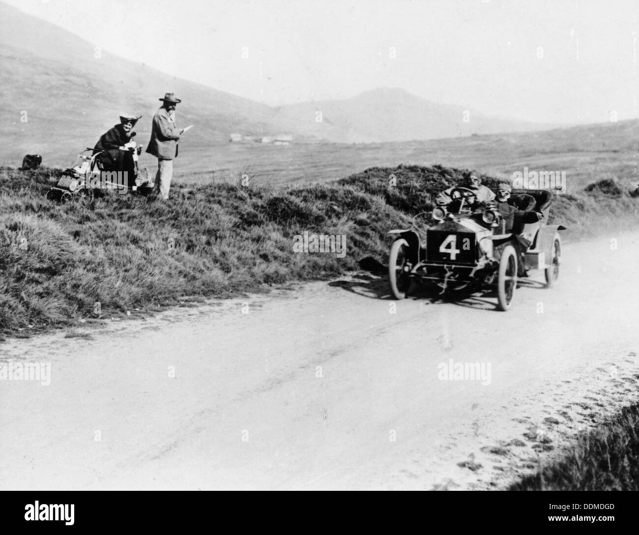 Charles Rolls on the way to winning the Isle of Man TT race in a 20 hp ...