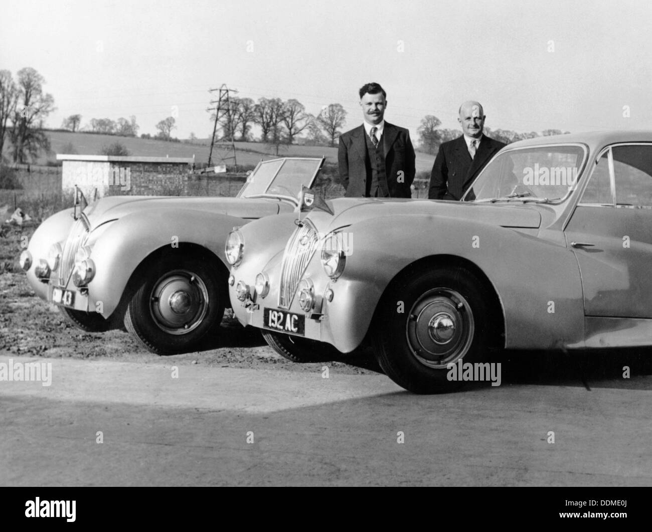 Geoff Healey (on the left), and Donald Healey, late 1940s. Artist ...