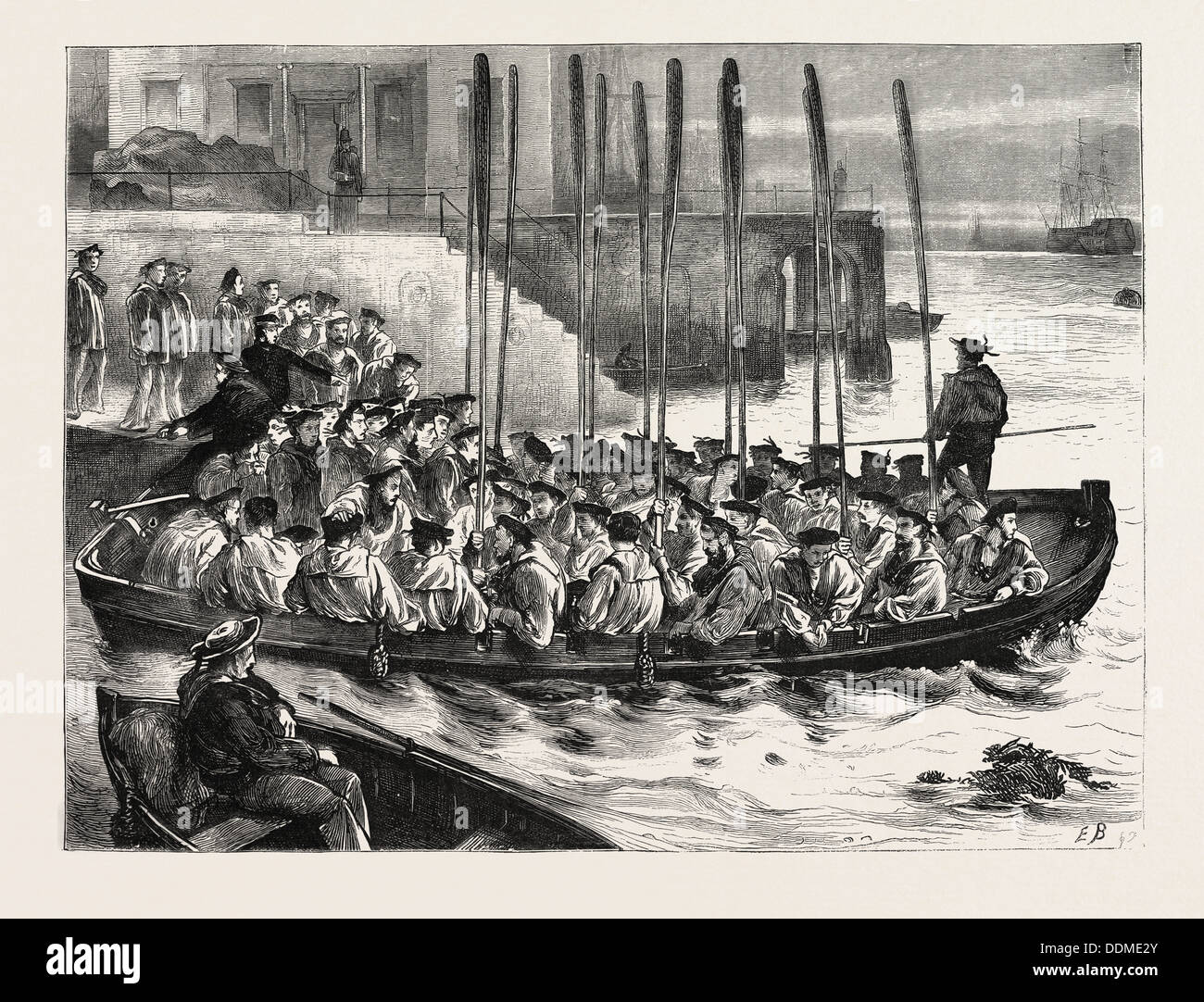 MAN OF WAR'S MEN AT PORTSMOUTH, UK, 1870 Stock Photo - Alamy