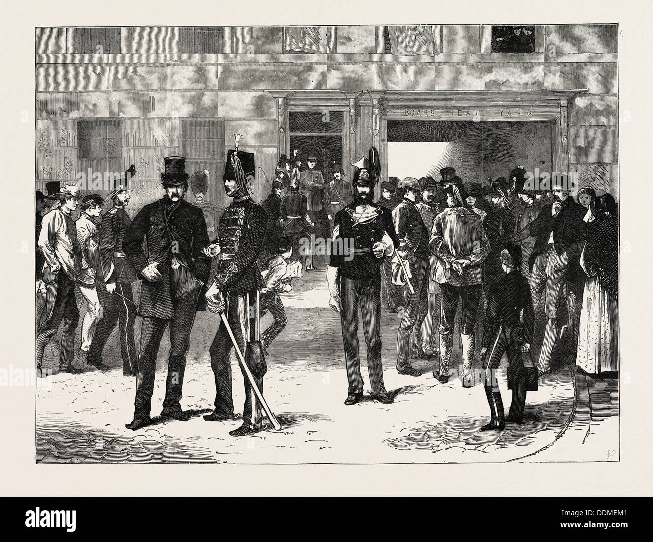 RECRUITING AT WESTMINSTER, LONDON, UK, 1870 Stock Photo - Alamy