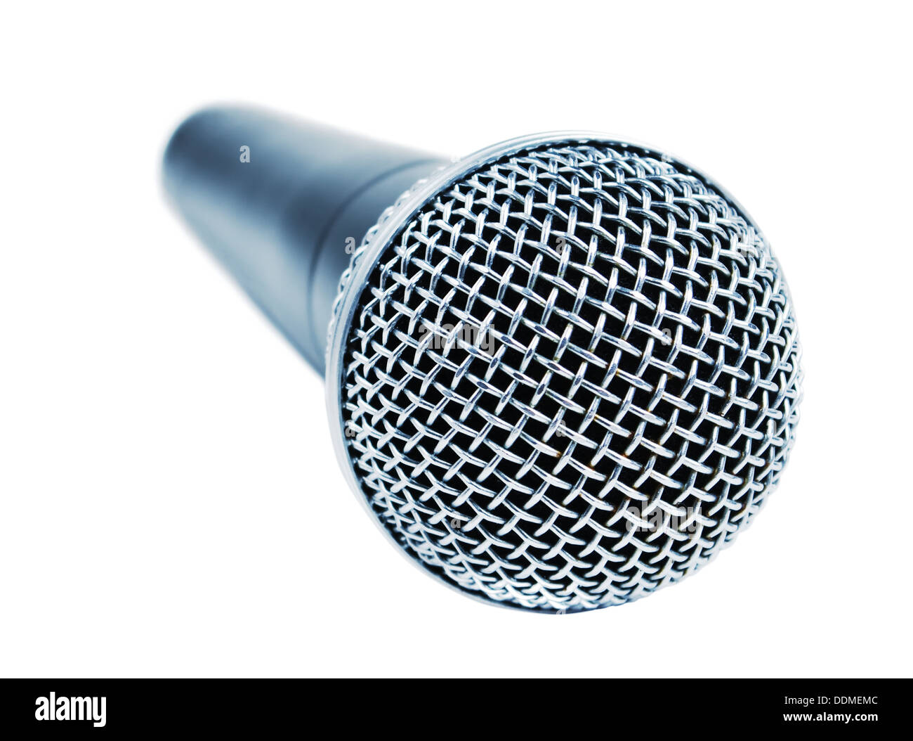 Classic dynamic microphone isolated on white background Stock Photo - Alamy