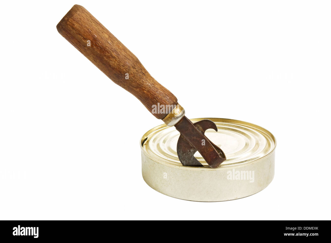 opening tin isolated on white background Stock Photo - Alamy