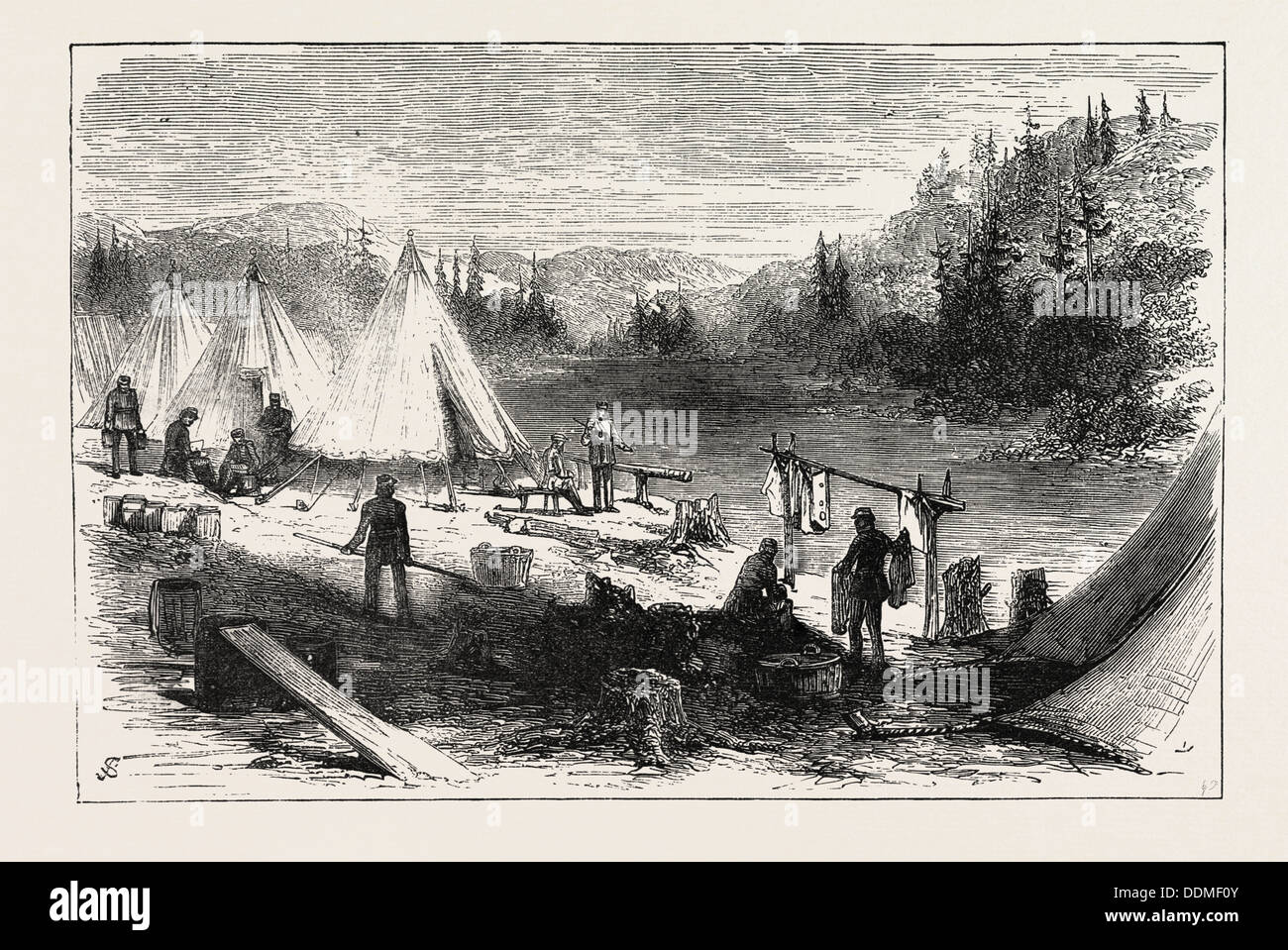 THE RED RIVER EXPEDITION: CAMP OF 60TH RIFLES, KAMINISTIQUIA RIVER ...