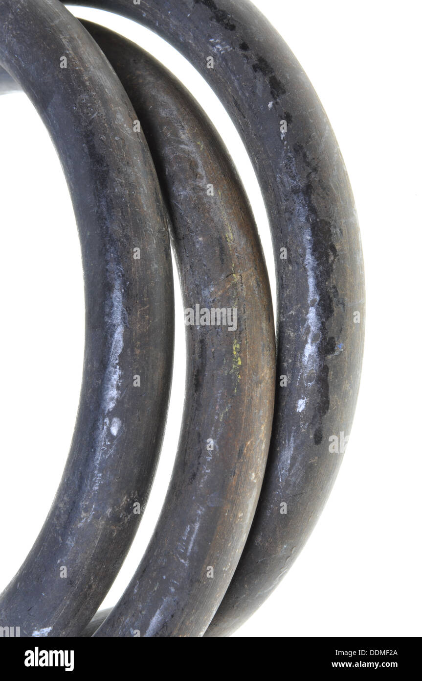 Smooth steel rod isolated on white background Stock Photo - Alamy