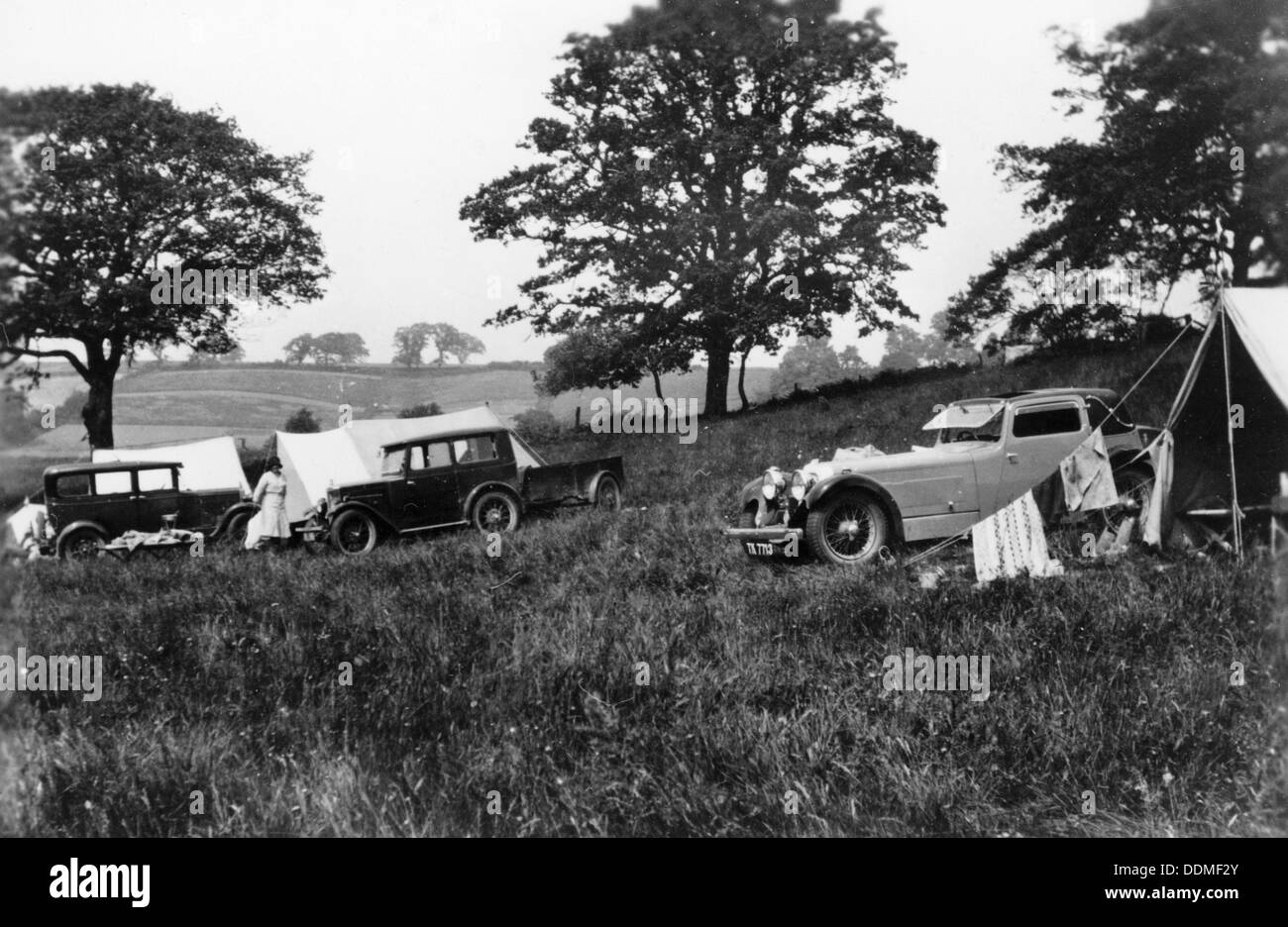 Camping tent country Black and White Stock Photos & Images - Alamy