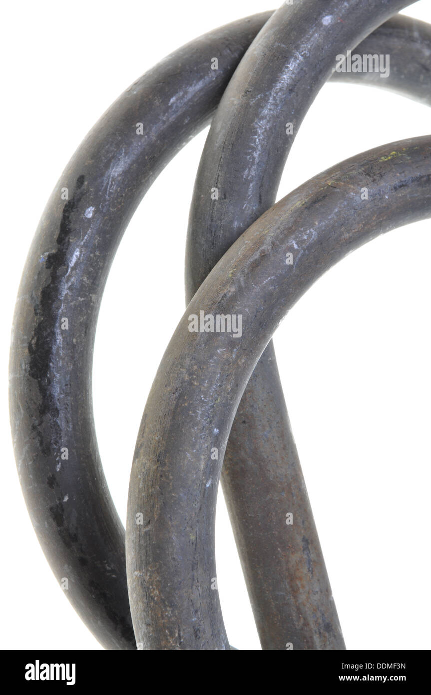 Smooth steel rod isolated on white background Stock Photo - Alamy
