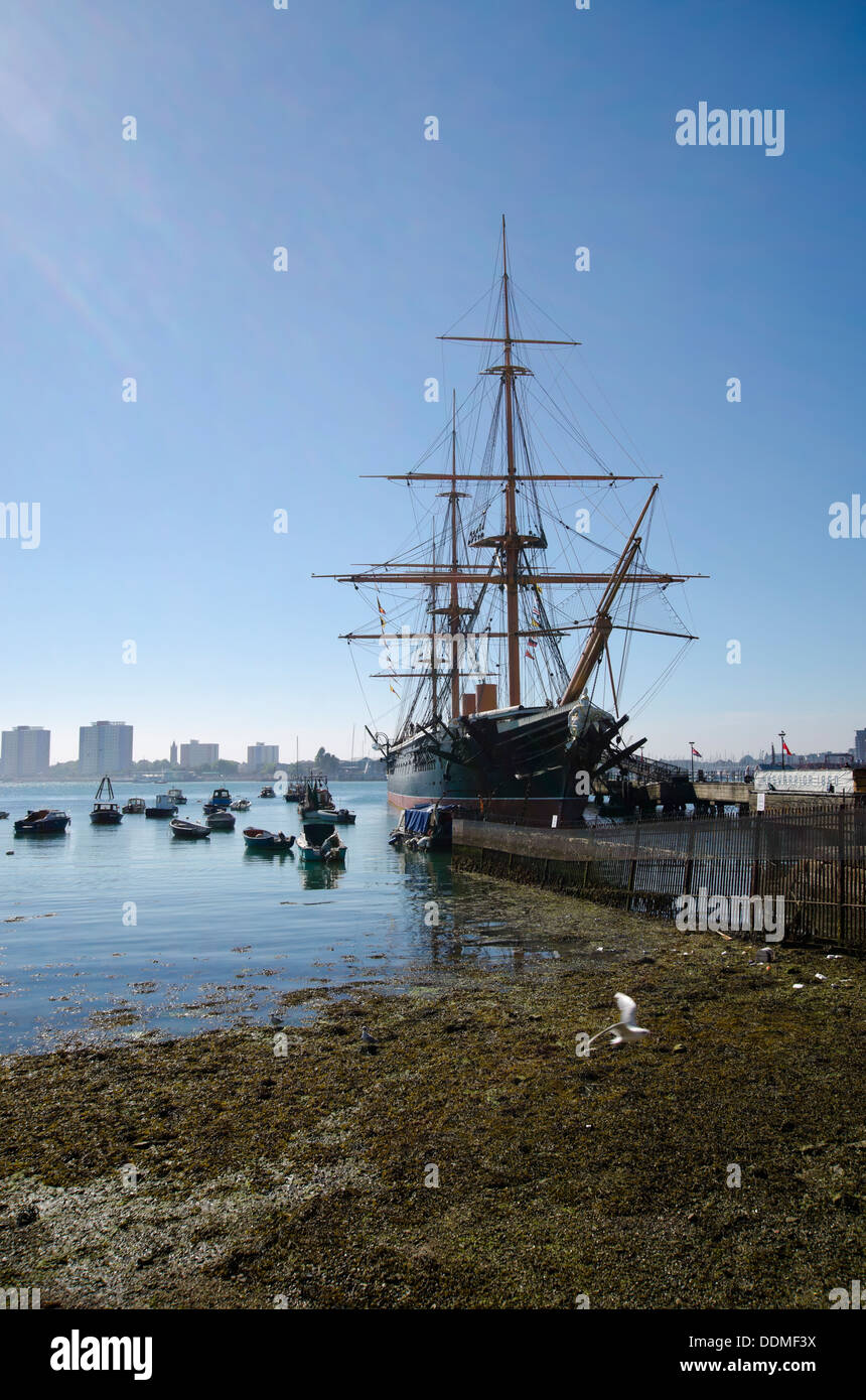 HMS Warrior 1860 is still afloat in Portsmouth Harbour! Stock Photo - Alamy