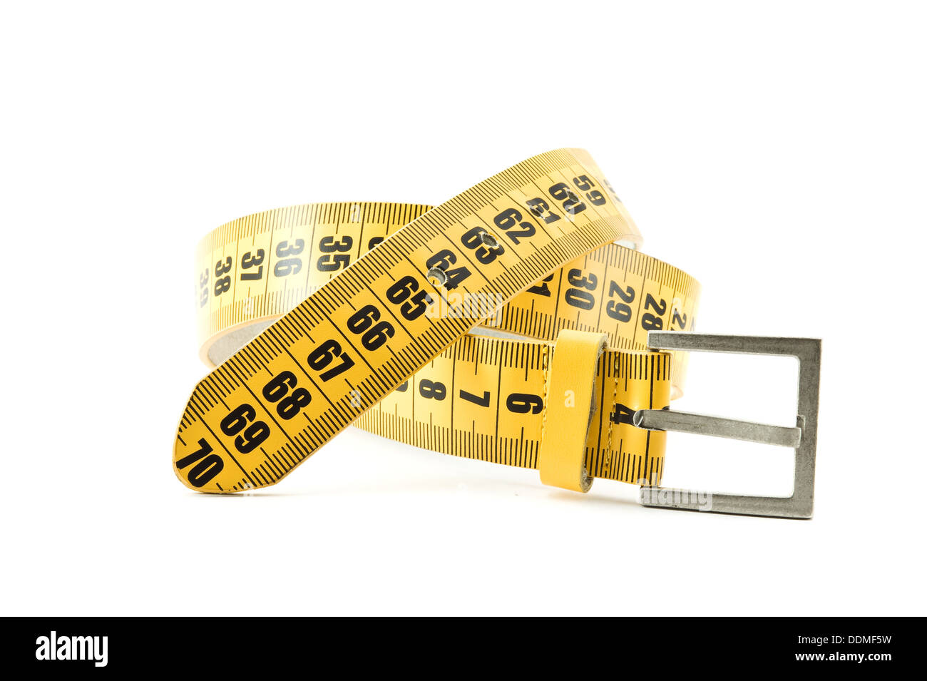 meter belt slimming isolated on a white background Stock Photo - Alamy