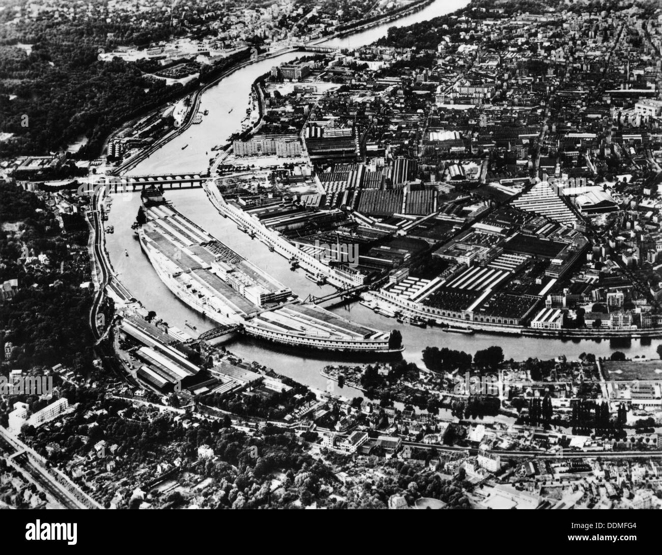 The Renault Billancourt factory, Paris, France. Artist: Unknown Stock ...