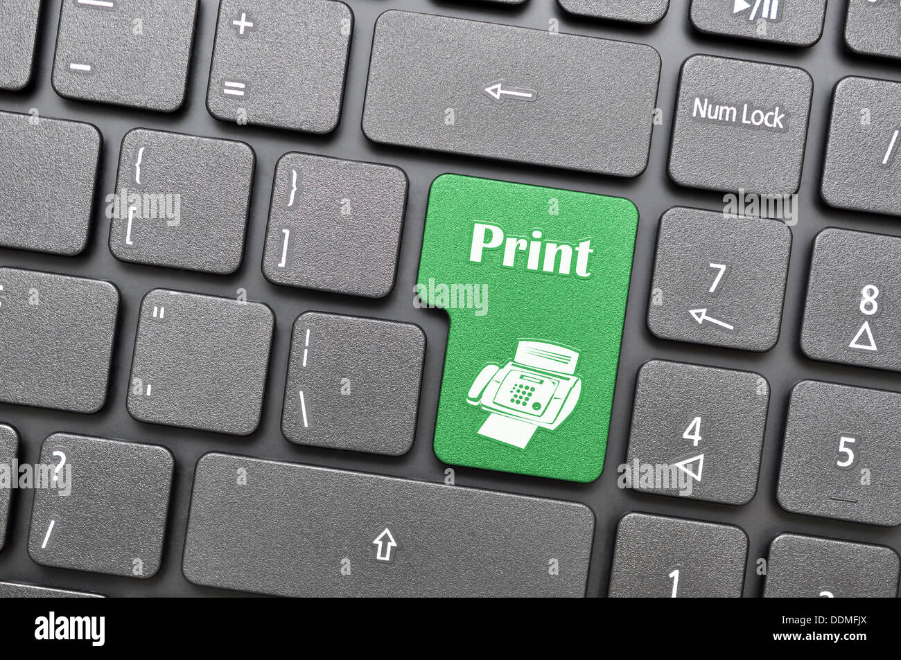 Print on keyboard Stock Photo - Alamy