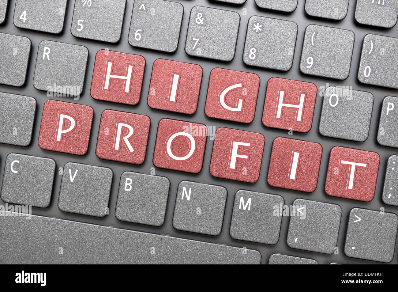 Hight profit on keyboard Stock Photo - Alamy
