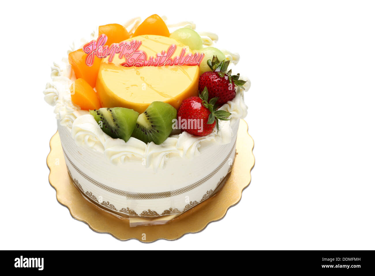 Isolated birthday cake Stock Photo - Alamy