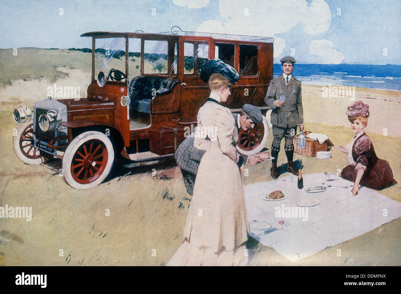 Poster advertising Daimler cars, 1907. Artist: Unknown Stock Photo - Alamy