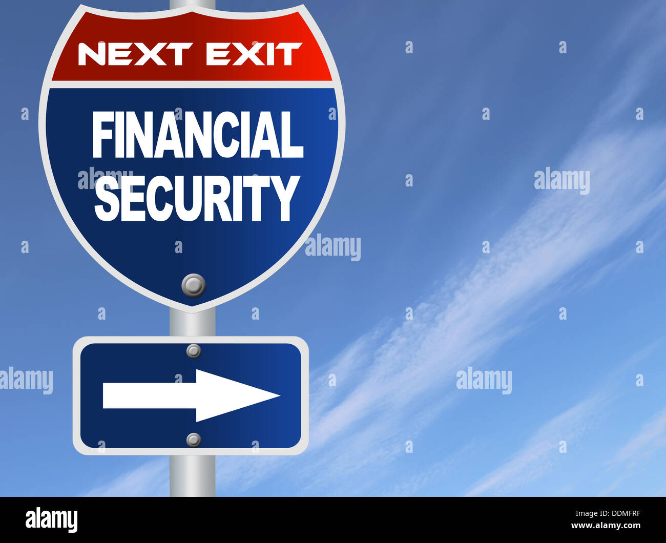 Financial security road sign Stock Photo - Alamy