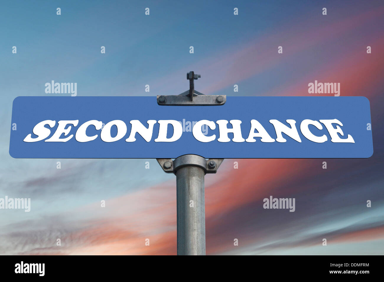 Second chance road sign Stock Photo - Alamy