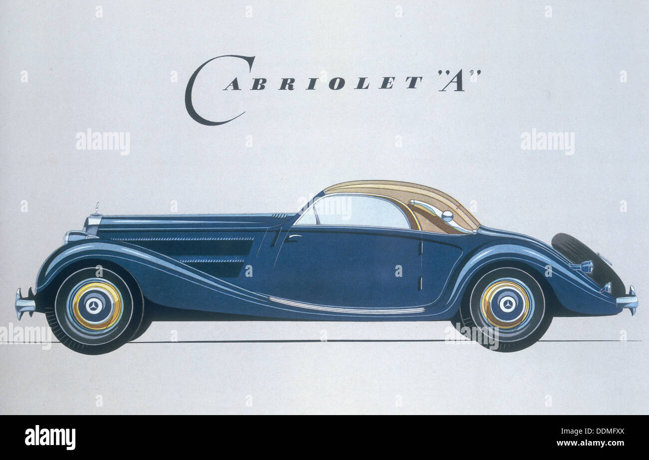 Poster advertising Mercedes-Benz cars, 1939. Artist: Unknown Stock ...