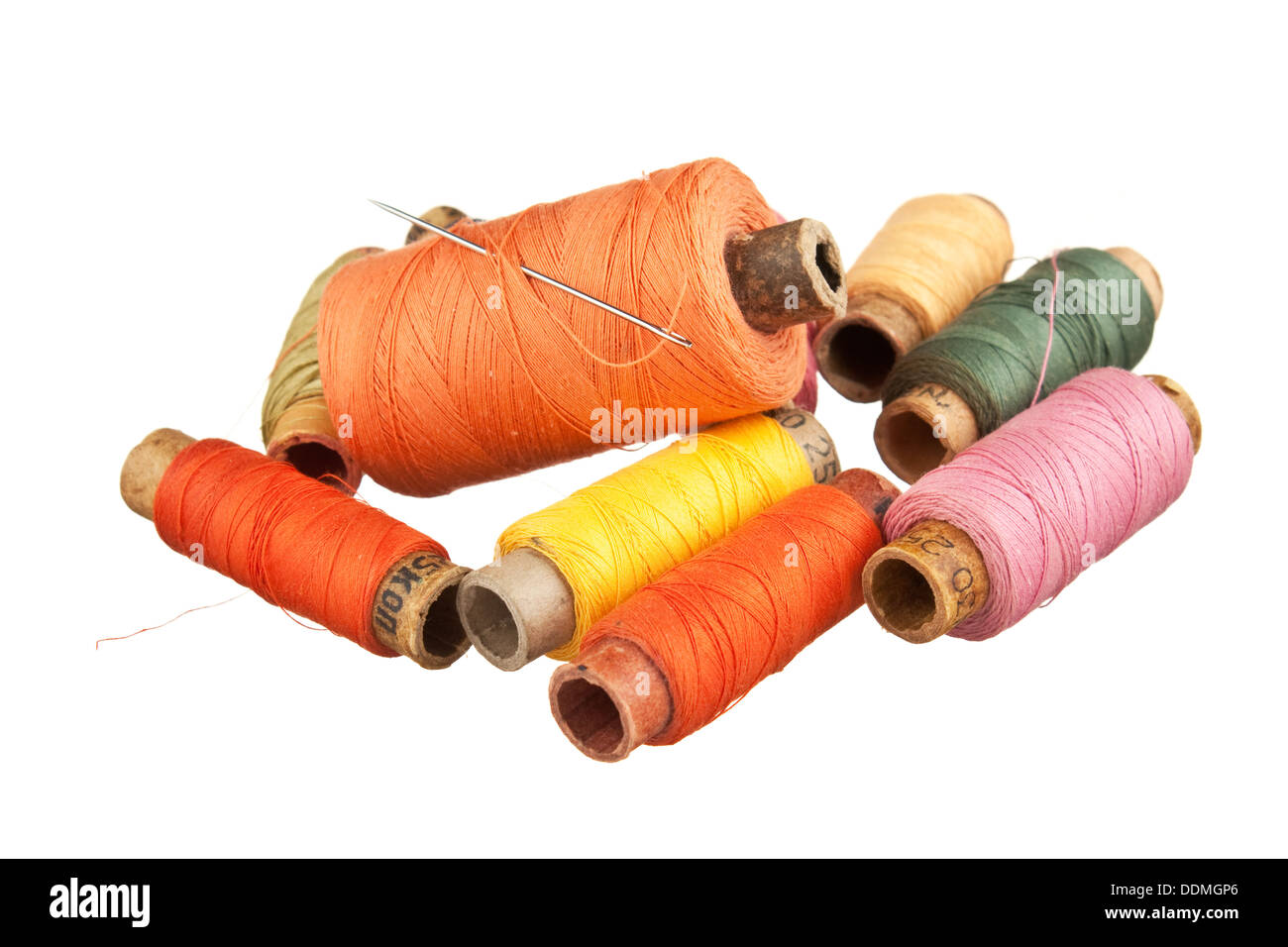 spool of thread isolated on a white background Stock Photo - Alamy