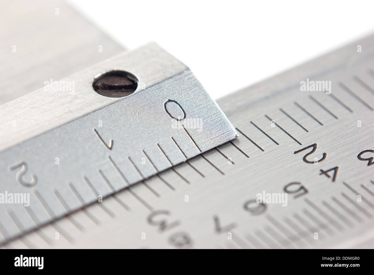 dial vernier calipers macro isolated on white background Stock Photo ...