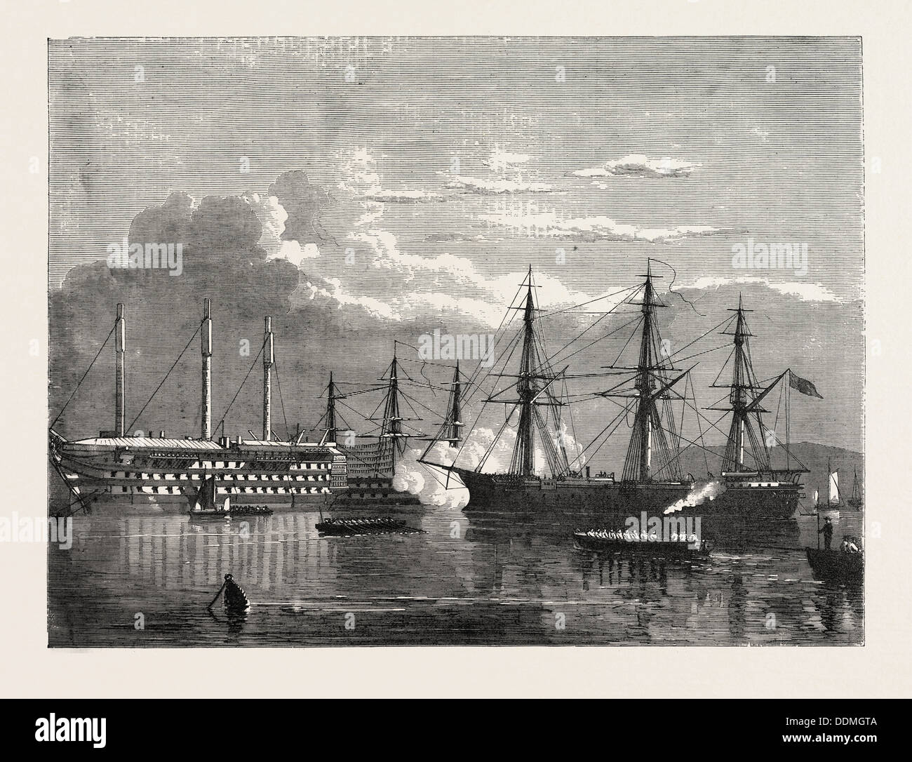 THE OLD STYLE AND THE NEW STYLE OF SHIP, 1870 Stock Photo - Alamy