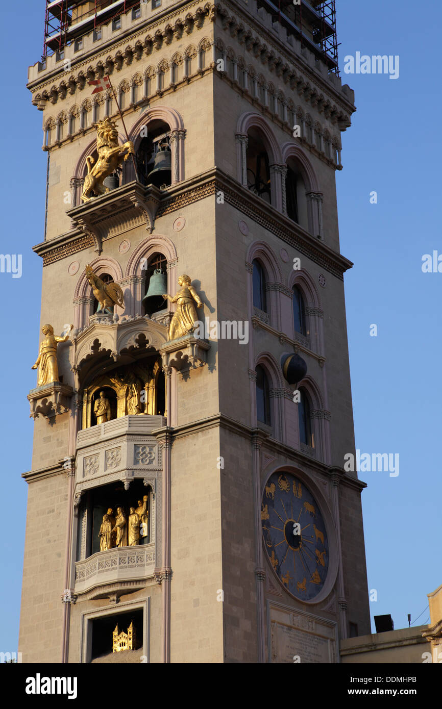 The astronomical clock of the belfry of the Messina's Cathedral ...