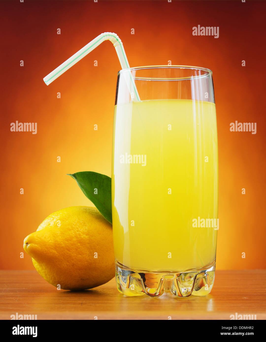 glass of lemonade and lemon Stock Photo - Alamy