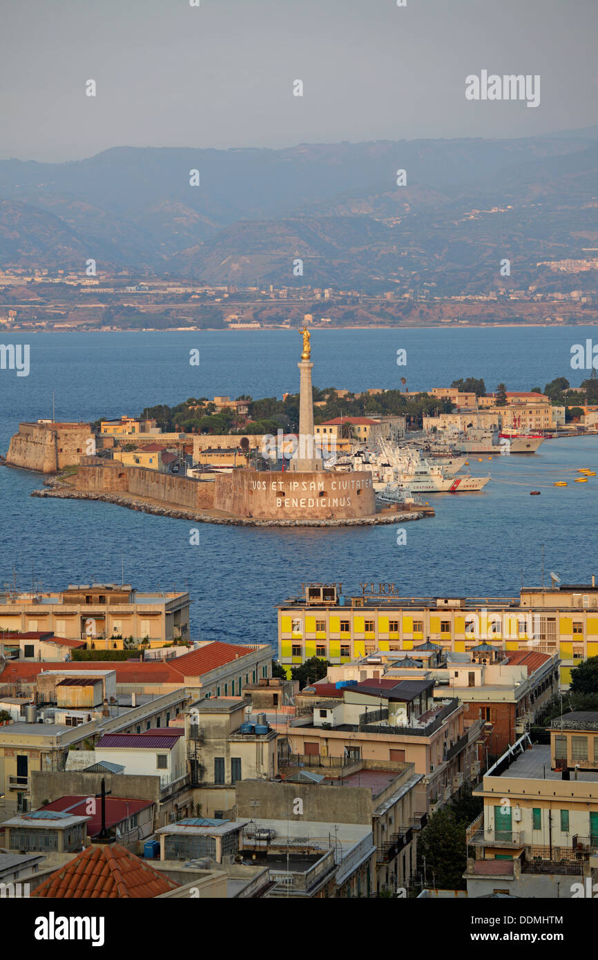Messina Harbour with Calabria in the background, Sicily, Italy Stock ...