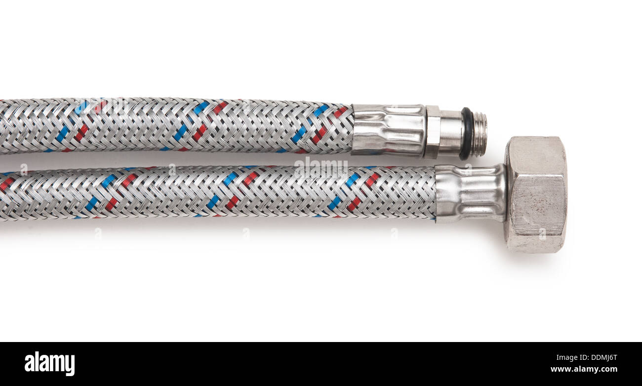 plumbing hoses isolated on white background Stock Photo - Alamy
