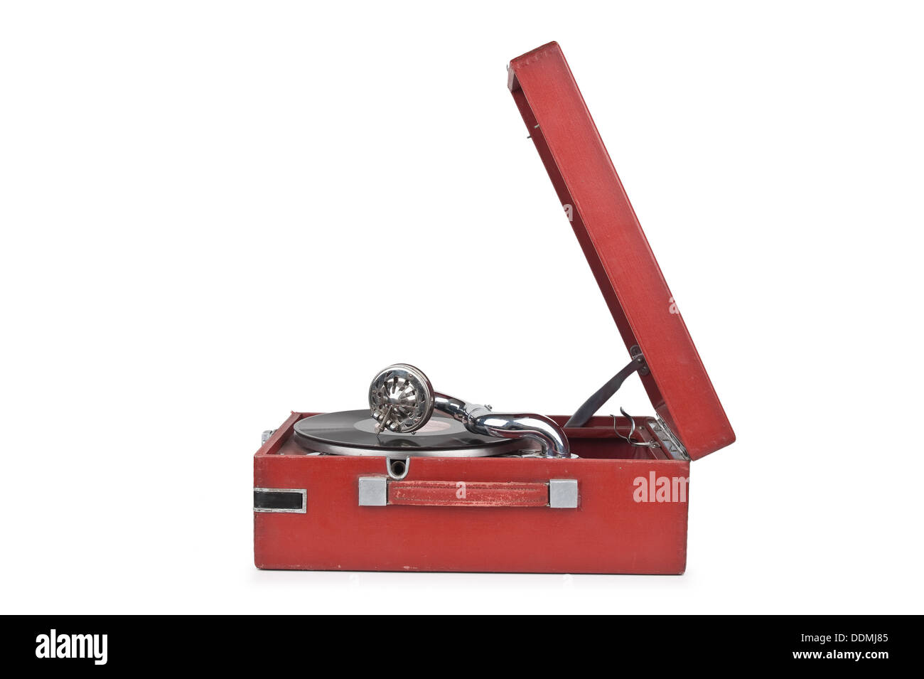 Vintage wind up record player Cut Out Stock Images & Pictures - Alamy