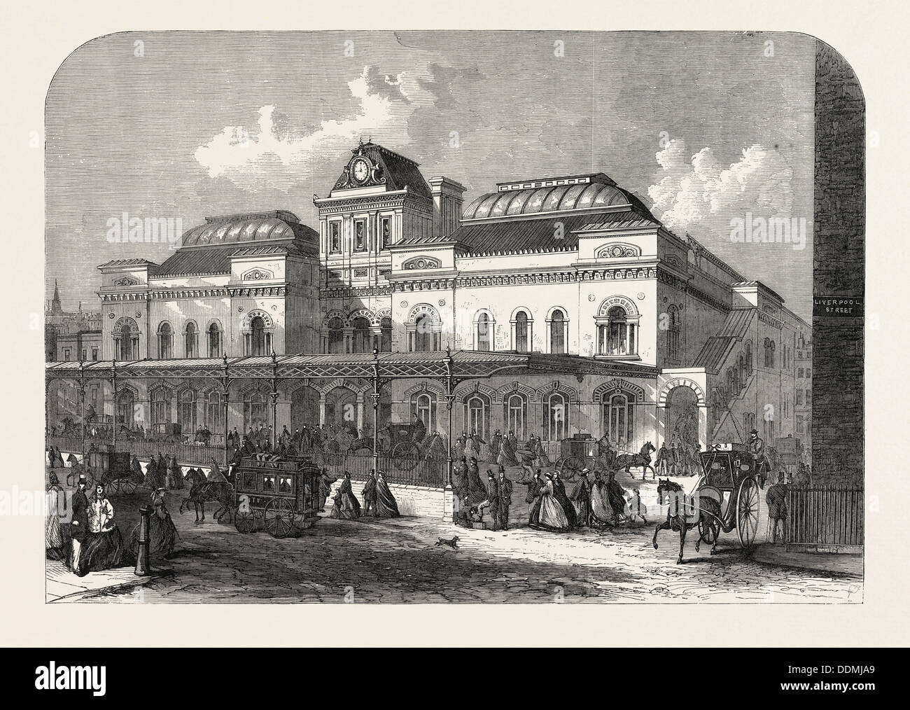 THE CITY TERMINUS, IN LIVERPOOL STREET, OF THE NORTH LONDON RAILWAY ...