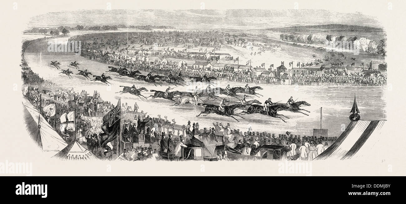 THE DERBY: THE RACE, 1857 Stock Photo - Alamy