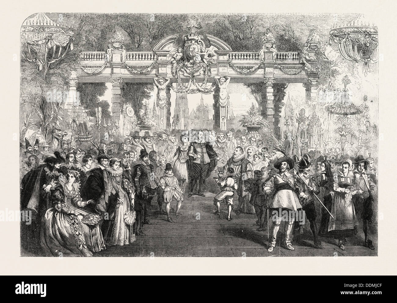 THE ARTISTS' FESTIVAL AT MUNICH, GERMANY, 1857 Stock Photo - Alamy
