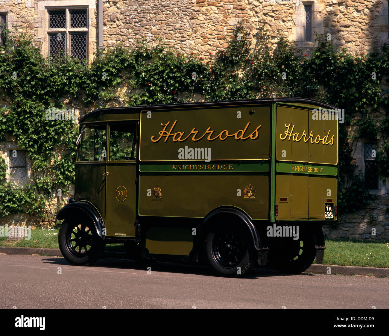 A 1939 Harrod's one ton electric delivery van. Artist: Unknown Stock ...