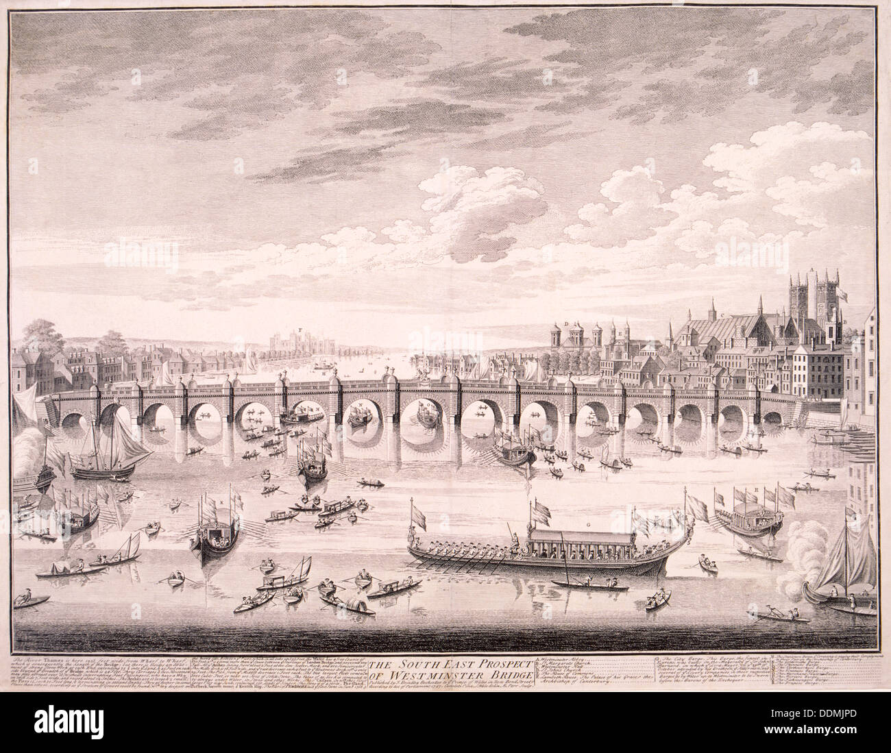 Westminster Bridge, 1747. Artist: Samuel Wale Stock Photo - Alamy
