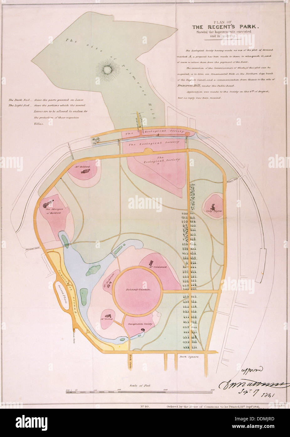 Park map regents park london hi-res stock photography and images - Alamy