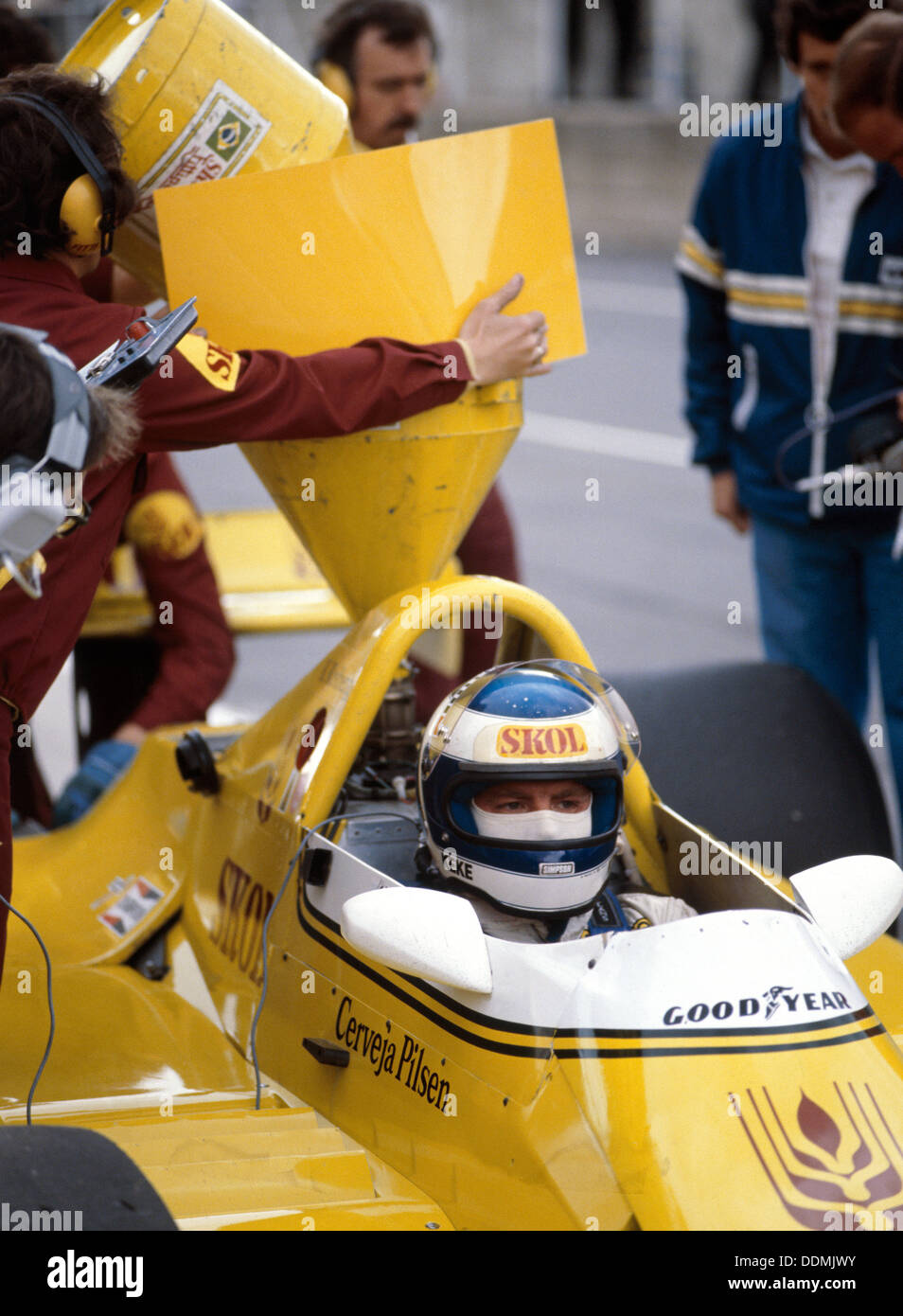 Keke Rosberg in a Fittipaldi-Cosworth F7, British Grand Prix, Brands ...