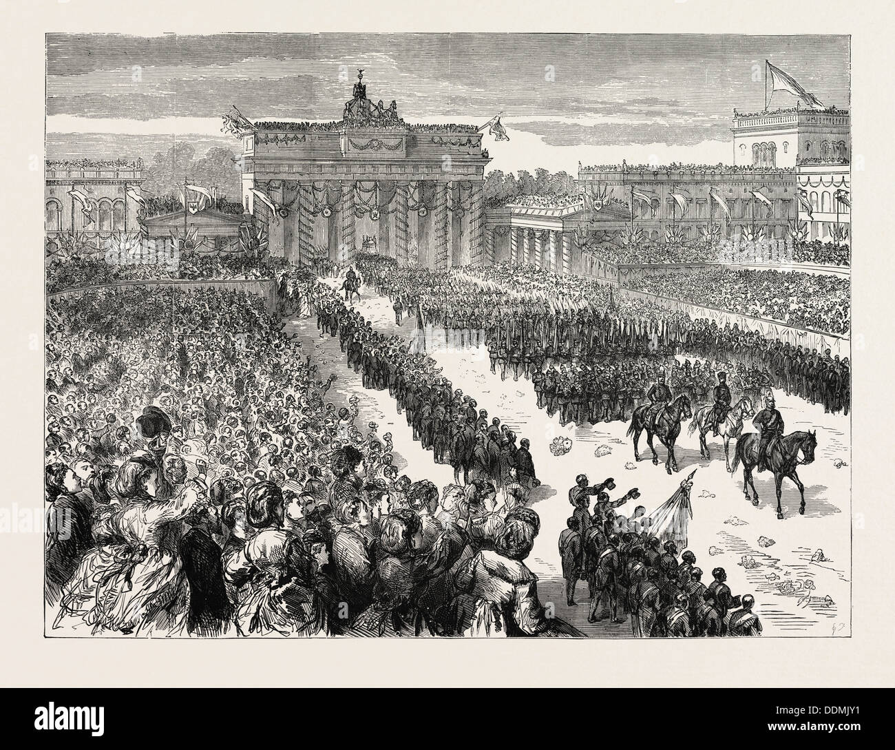 THE FRANCO-PRUSSIAN WAR: THE TRIUMPHAL ENTRY OF THE GERMAN TROOPS INTO ...