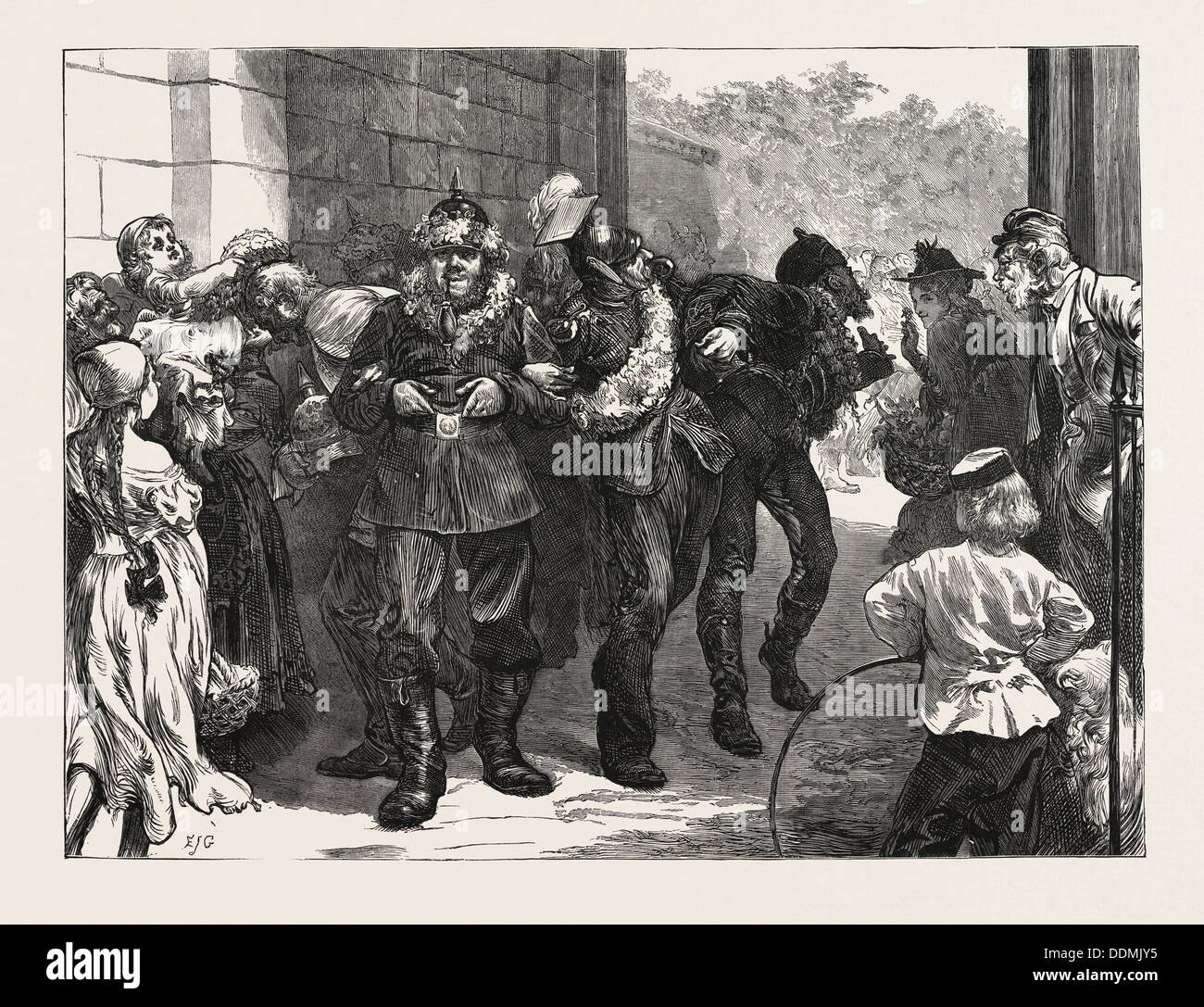 THE FRANCO-PRUSSIAN WAR: THE VICTORS OFF DUTY, BERLIN, GERMANY, 1871 ...