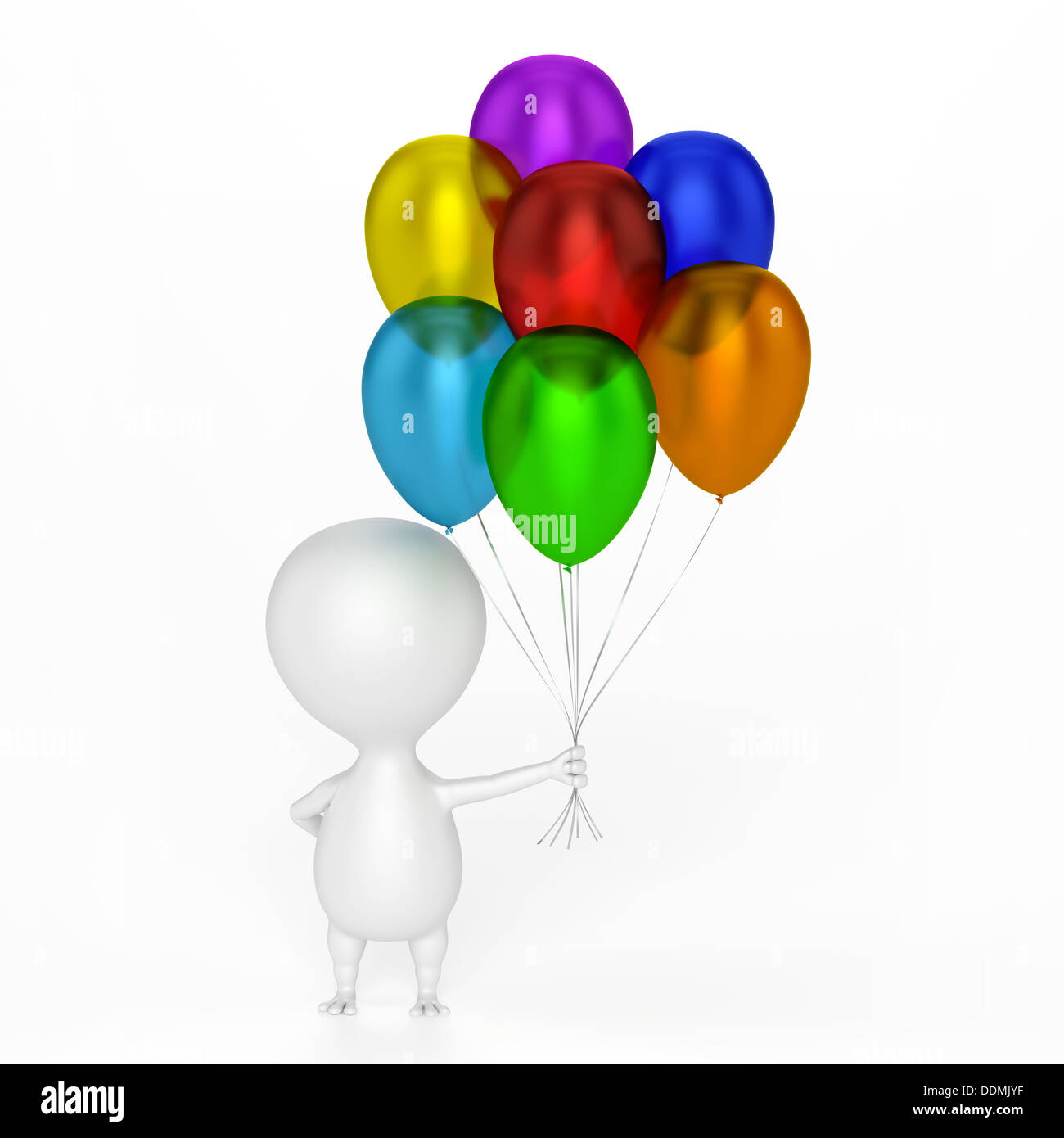 Character And Balloons Stock Photo - Alamy