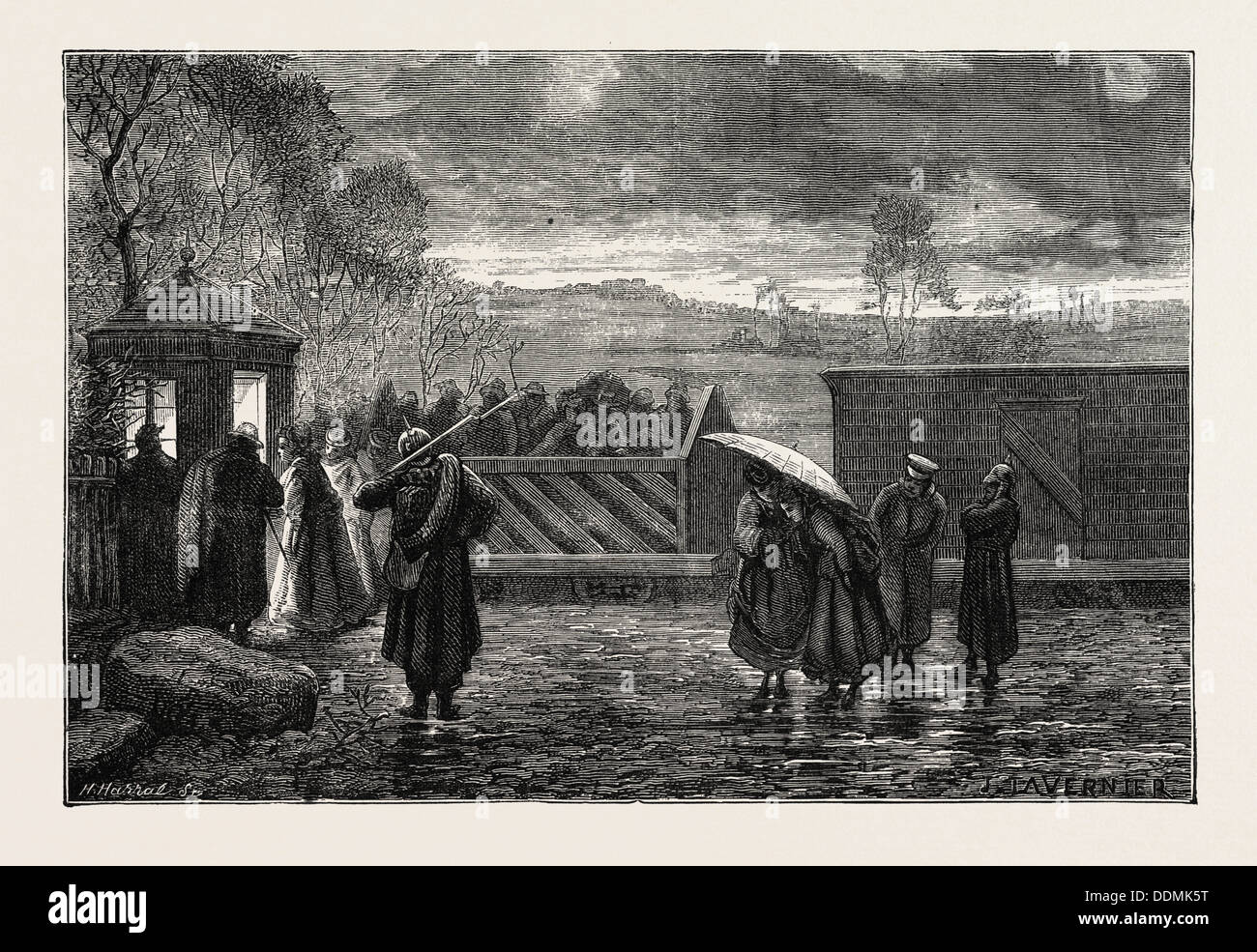 THE FRANCO-PRUSSIAN WAR: AT THE STATION, PRUSSIANS SELLING WATER ...